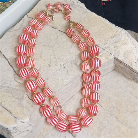 Hand Crafted Jewelry Vintage Double Layer Candy Necklace Mint Candy Acrylic Beads Poshmark
