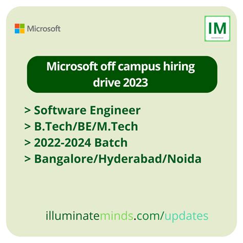 Microsoft Off Campus Hiring Drive 2023 Software Engineer Btechbe