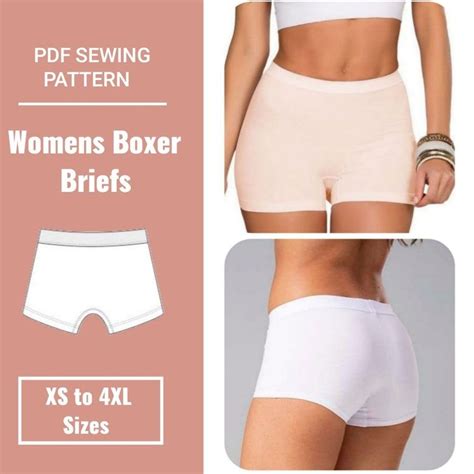 Pattern For Women S Boxer Briefs Sewing Pattern In Pdfsizes XS To X Immediate Download Etsy