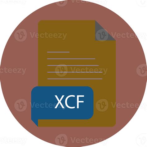 Xcf File Extension Icon Black Color Crisp Corners Circular Shape PNG