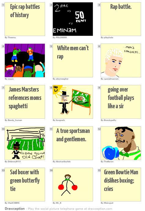 Epic Rap Battles Of History Drawception