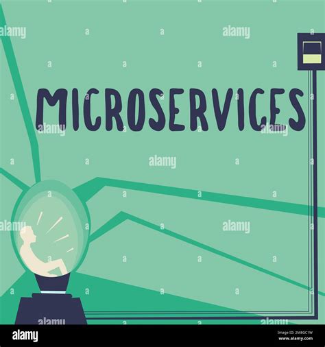 Text Sign Showing Microservices Business Overview Software Development Technique Building