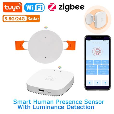 Smart Life Zigbee Human Presence Detector 5 8g 24g Tuya Wifi Mmwave Radar Pir Montion Sensor