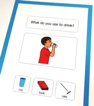 Object Function Speech Therapy Activity With Visual Choices Autism