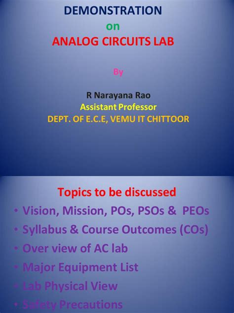 Analog Circuits Lab Pdf Field Effect Transistor Transistor