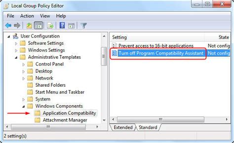 Disable Program Compatibility Assistant In Windows 7