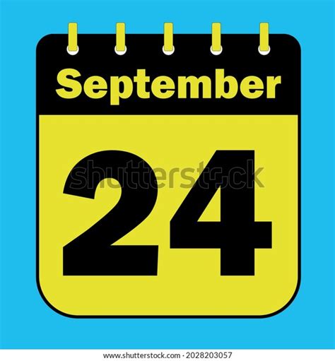 September 24 Calendar Icon Vector Illustration Stock Vector Royalty