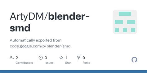 GitHub ArtyDM Blender Smd Automatically Exported From Code Google P Blender Smd