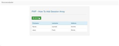 PHP How To Add Session Array SourceCodester