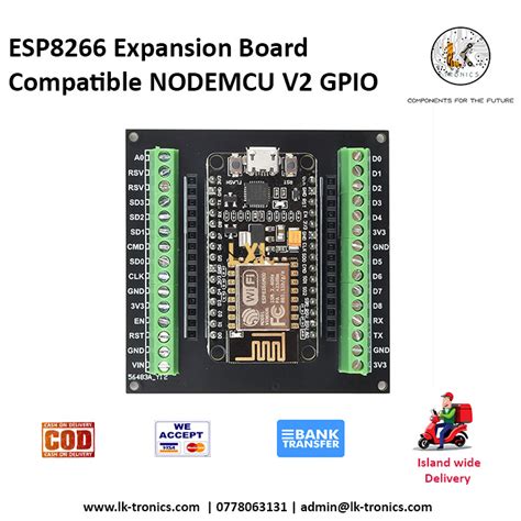 esp8266 expansion board compatible nodemcu v2 lk tronics