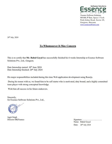 Reactjs Webdevelopment Learningjourney Internshipcompletion Growthandlearning Rahul Goyal