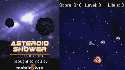asteroid shower java game mobile2win 2003 youtube