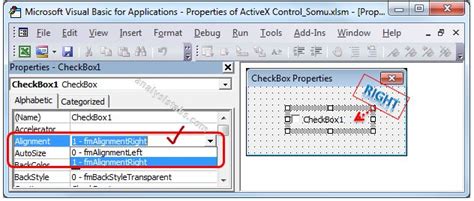 VBA Alignment Property Of Checkbox Explained With Examples