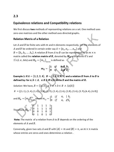 Equivalence Relation And Compatibility Relation Pdf Matrix Equivalence Relation And Compatibility Relation Pdf Matrix