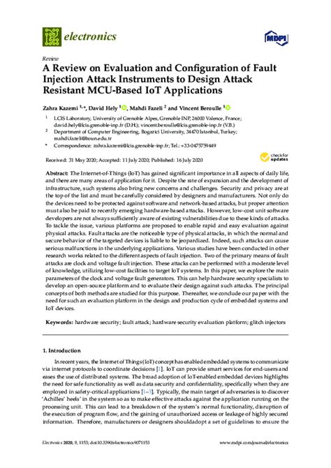 Pdf A Review On Evaluation And Configuration Of Fault Injection