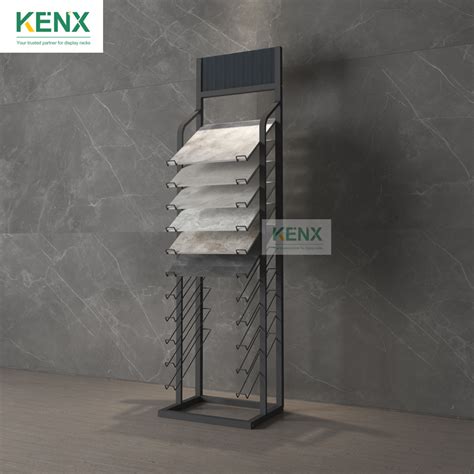 simple single row tiles display racks hot sale tile display solution