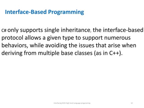 Interfacing With High Level Programming Language Pptx