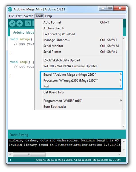 Arduino Mega Mini Compatible Mega 2560 Pro Embed