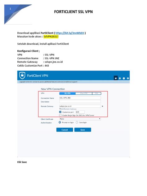 Cara Setup Vpn Ssl Forticlient Pdf