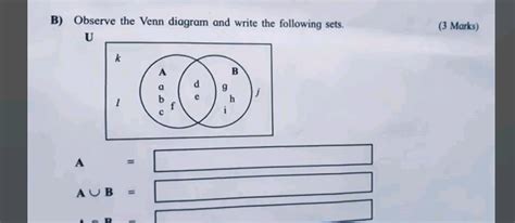 B Observe The Venn Diagram And Write The StudyX