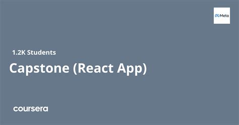 Capstone React App Coursera