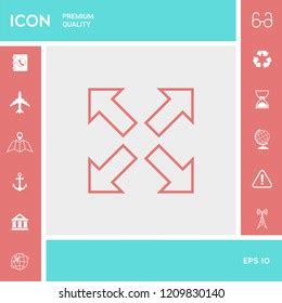 Centering Object Outline Simple Icons Color Stock Vector Royalty Free Shutterstock