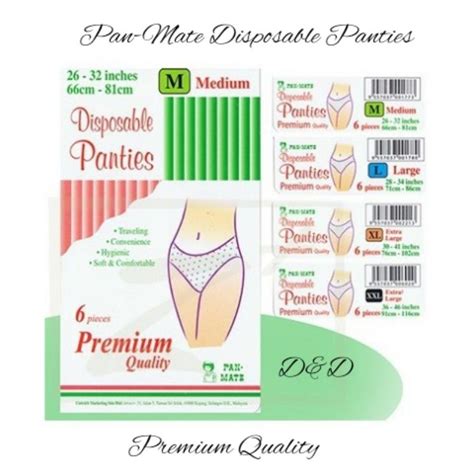Pan Mate Disposable Panties Travel Disposable Underwear 6s Ladies