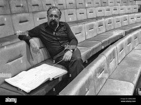 Mme4804506 Rome 1982 Polish Conductor And Composer Krzysztof Penderecki Roma 1982 Krzysztof