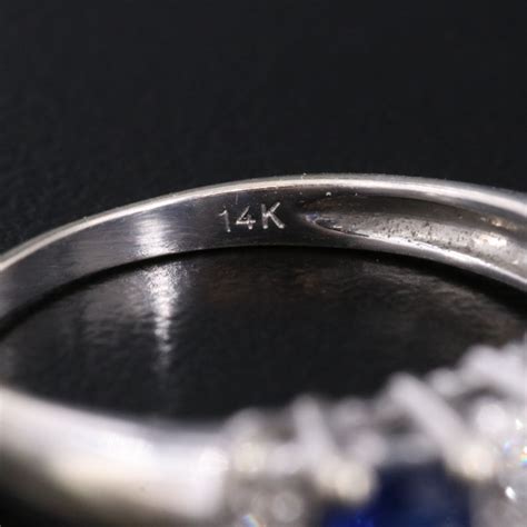 14k Sapphire And Diamond Ring Ebth