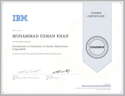 Muhammad Usman Khan On Linkedin Ibm Coursera Containerization