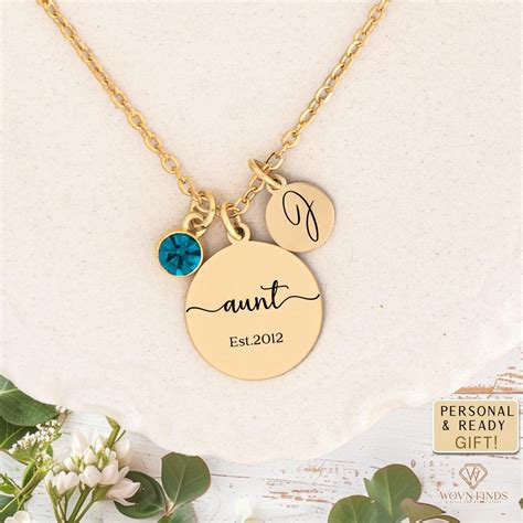 Aunt Necklace Aunt Pendant Personalized Aunt Jewelry Ts For Aunts