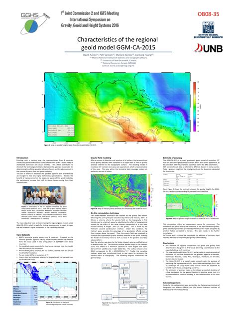Pdf Characteristics Of The Regional Geoid Model Ggm Ca 2015