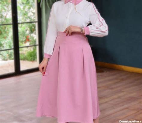 تصاویر مدل شومیز و دامن بهم چسبیده