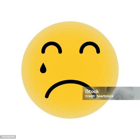 이모티콘 슬픈 얼굴 아이콘 벡터 아이콘에 떨어지는 눈물 간단한 요소 그림입니다 슬픈 이모티콘 얼굴 기호 디자인에 떨어지는 눈물 웹 및 모바일 사용할 수 있습니다 금 금속에