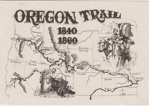 Oregon Trail Map State Of Oregon Trail Maps Old Maps