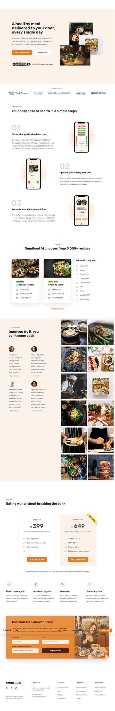 omnifood project behance