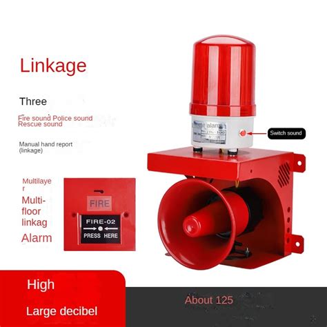 Fire Alarm Industry Red LED Emergency Warning Light Voice And Light Alarm Industrial Blinker
