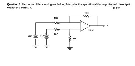 Solved For The Amplifier Circuit Given Below Determine Chegg Com