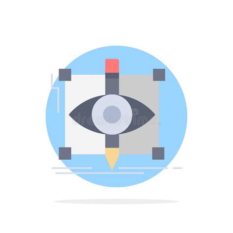 Design Draft Sketch Sketching Visual Flat Color Icon Vector Stock Vector Illustration Of
