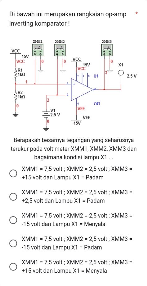 Di Bawah Ini Merupakan Rangkaian Op Amp Inverting Komparator Gambar Rangkaian Op Amp Inverting