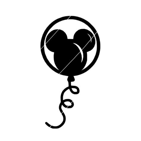 Mickey Mouse Ears Balloon Party Silhouette Svg Cricut Cut File