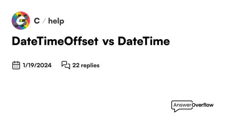 Datetimeoffset Vs Datetime C