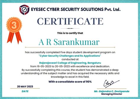 Saran Kumar On Linkedin Hey I Am Very Happy To Share That I Have Successfully Completed The