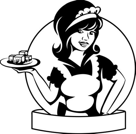 Young Sexy Waitress In Bavarian Costume Serving Vector Image