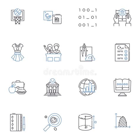 Ged Education Outline Icons Collection Stock Illustrations 12 Ged