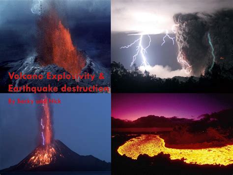 Ppt Volcano Explosivity And Earthquake Destruction Powerpoint