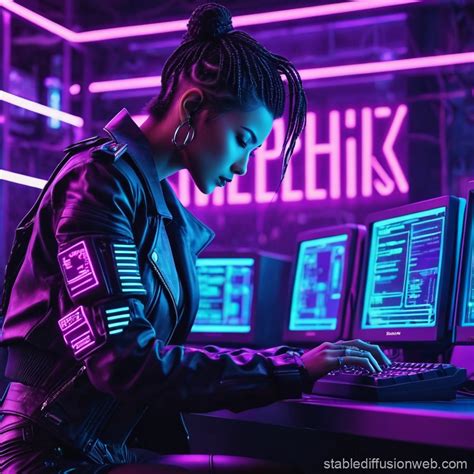 Code Display On Computer Screen Stable Diffusion Online