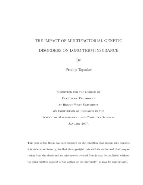 The Impact Of Multifactorial Genetic Disorders On Long