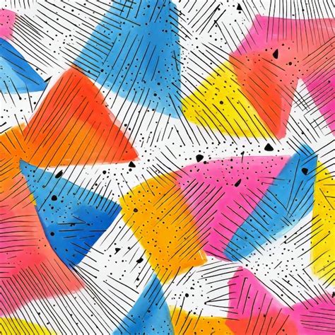 Premium Ai Image Colorful Abstract Blob Pattern With Geometric Shapes