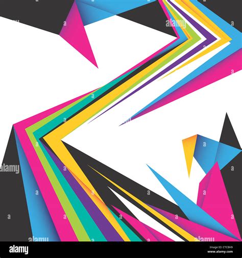 Colorful Abstract Composition With Angular Shapes Stock Photo Alamy